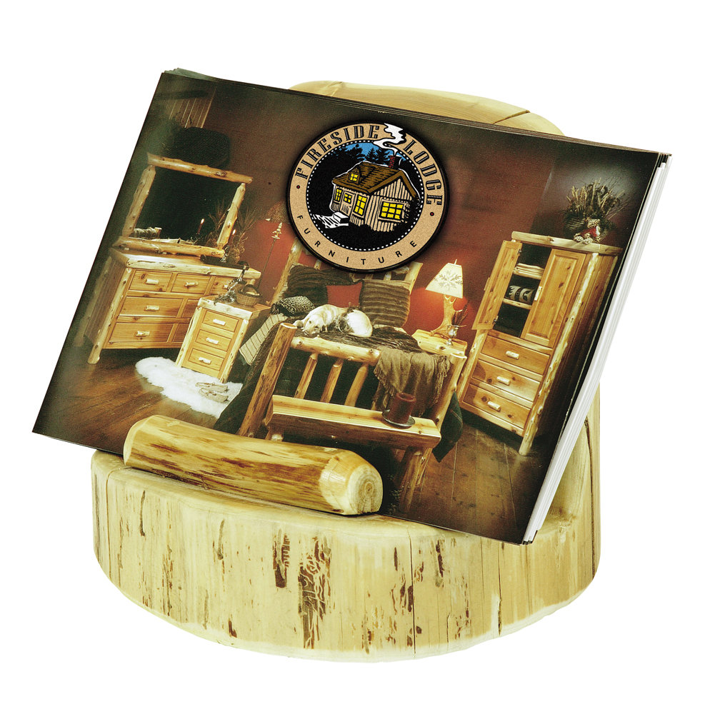 Fireside Lodge Traditional Cedar Log Desktop Brochure and Pamphlet Rack ...