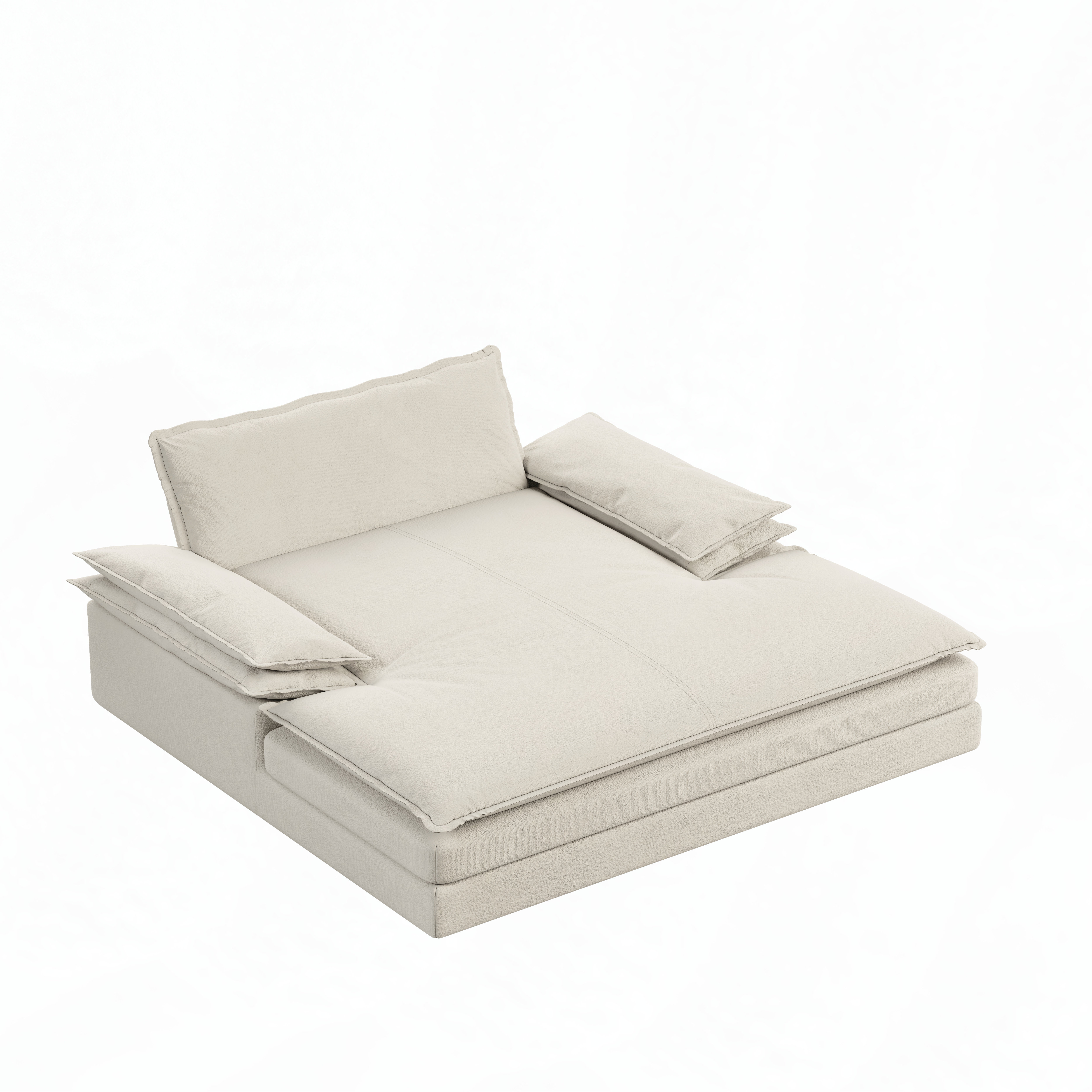Mercer41 Deep Seat Upholstered Reading Chair Lazy Sofa with Detachable ...