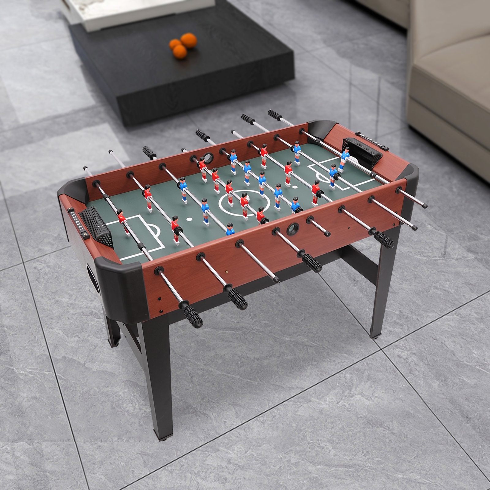 OUKANING 8-Rod Design Fun Soccer Table Game With Scoreboard - Wayfair ...