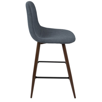 Zipcode Design™ Moorcroft Upholstered 23.75'' Counter Stool with Metal ...