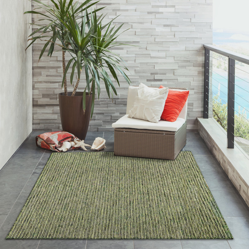 Sand & Stable Saldanha Green Indoor/Outdoor Rug & Reviews | Wayfair