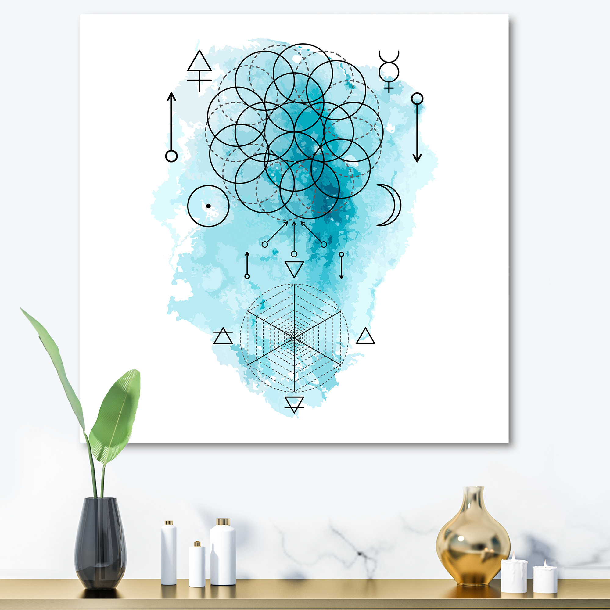 East Urban Home Symbol Of Alchemy And Sacred Geometry I - Bohemian ...