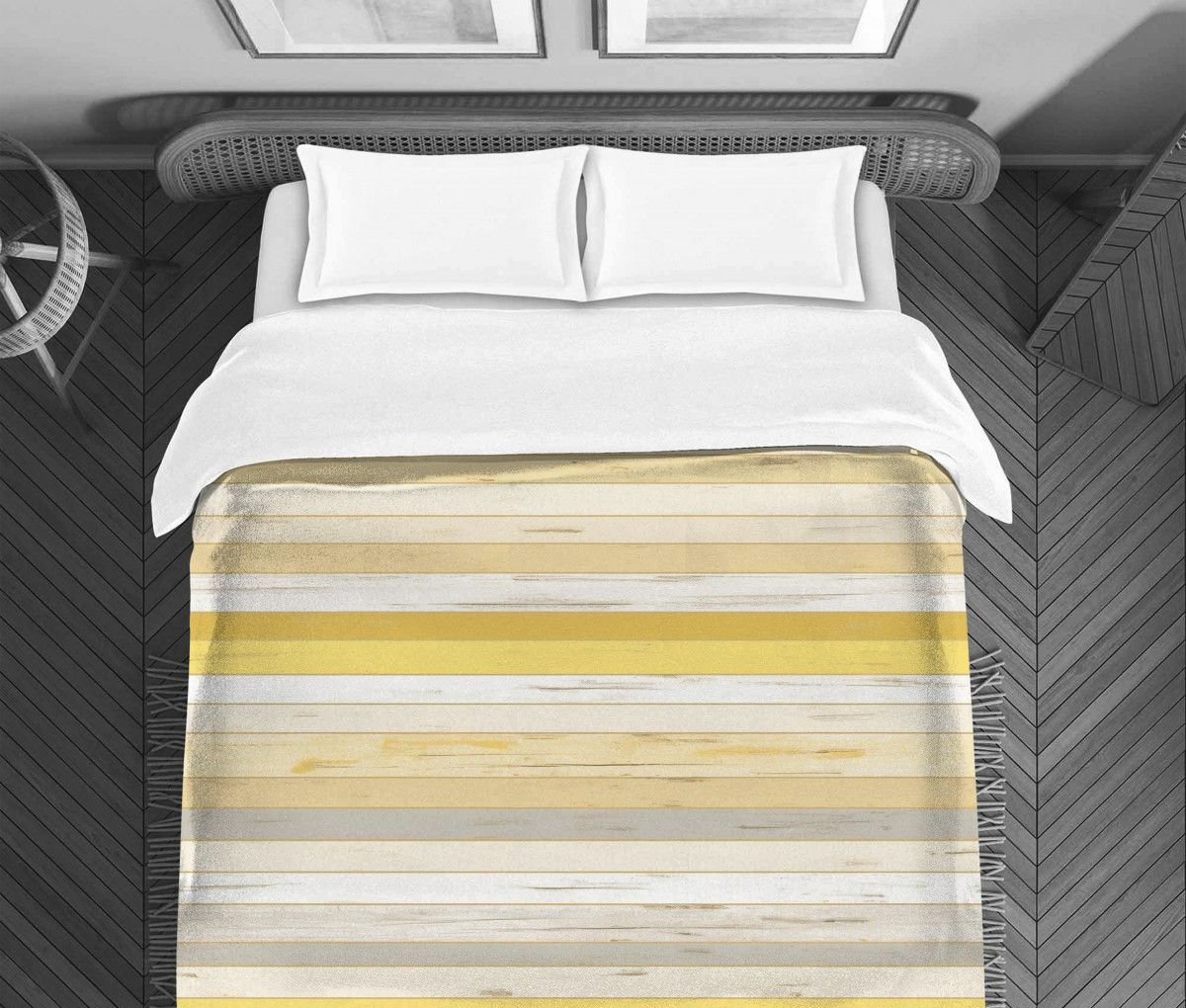 VisionDecor Horizontal Stripe Bedding | Wayfair