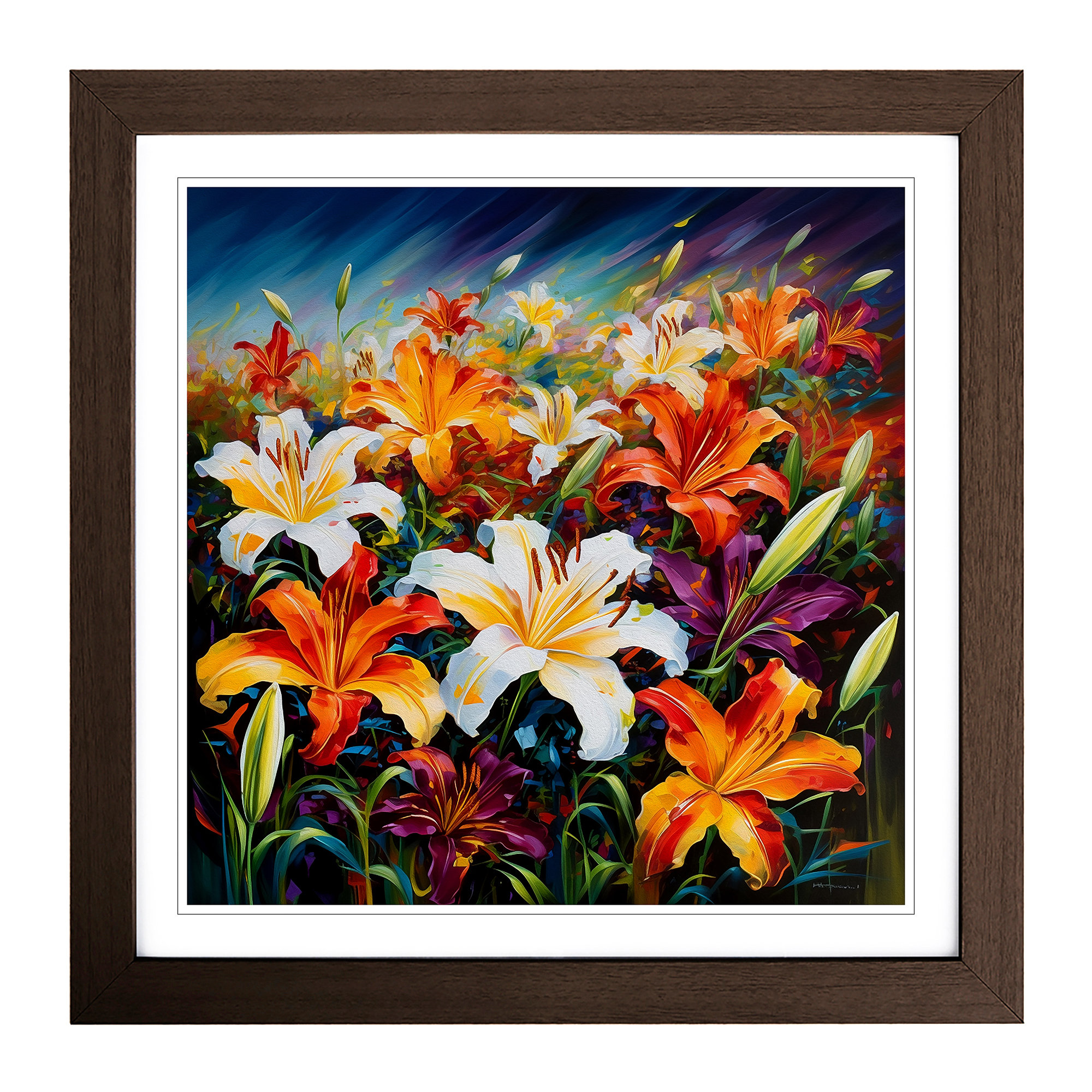 Marlow Home Co. Lily Flower Color Field Painting - Print | Wayfair.co.uk