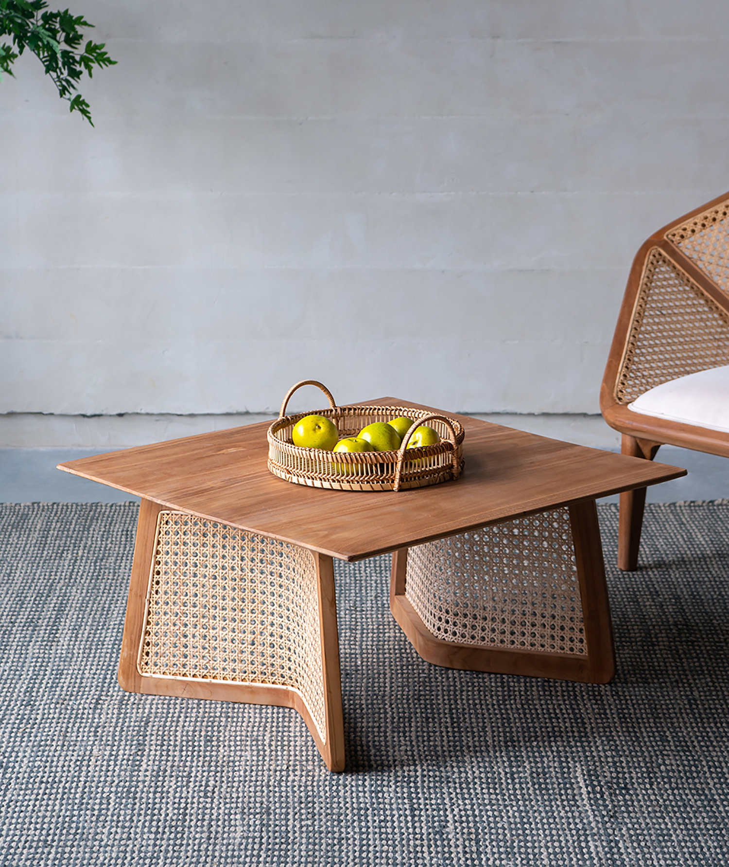 Bayou Breeze Tectona Rectangle Rattan Coffee Table - 27.5x27.5x14 ...