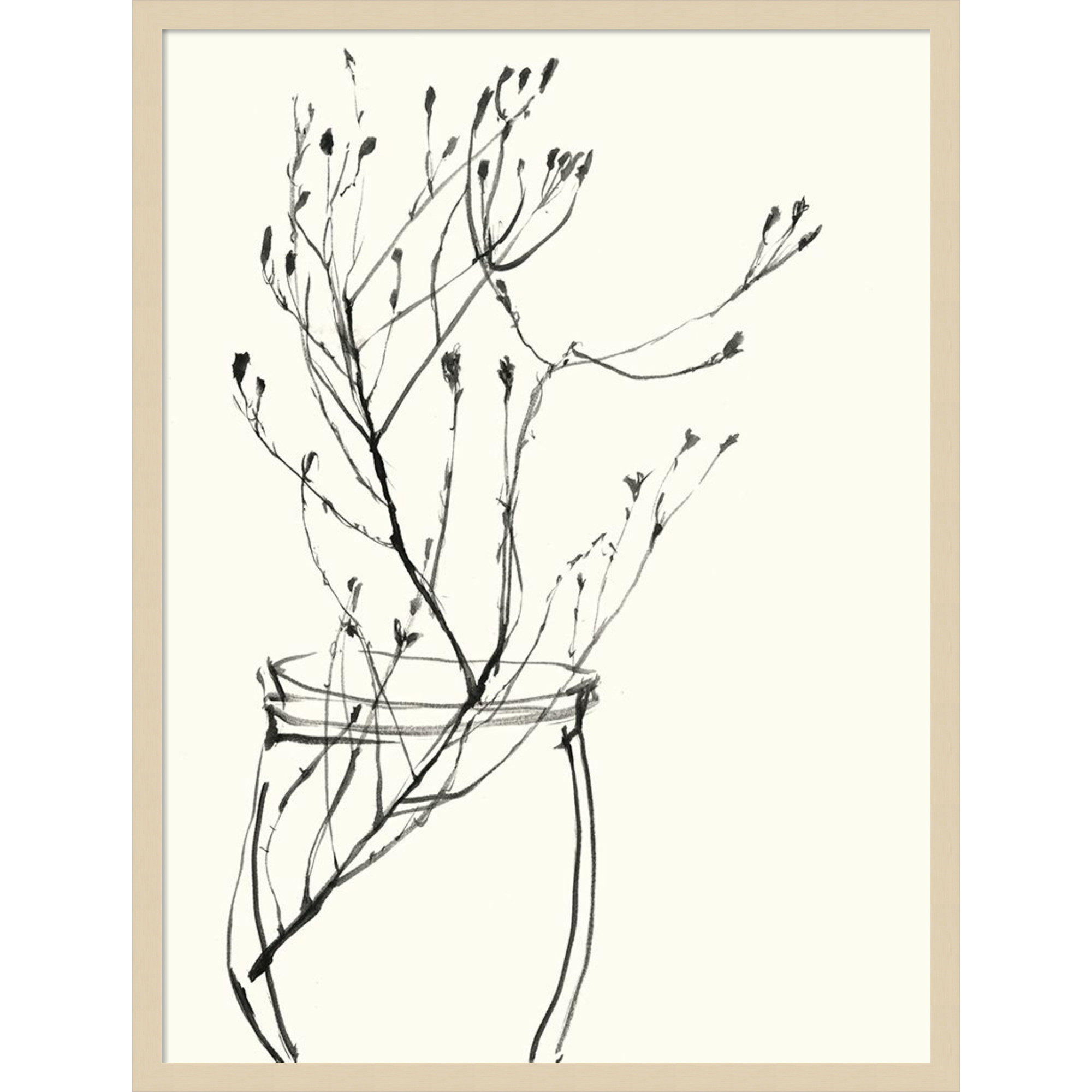 Joss & Main Naive Flower Sketch VI by Jennifer Goldberger - Picture ...