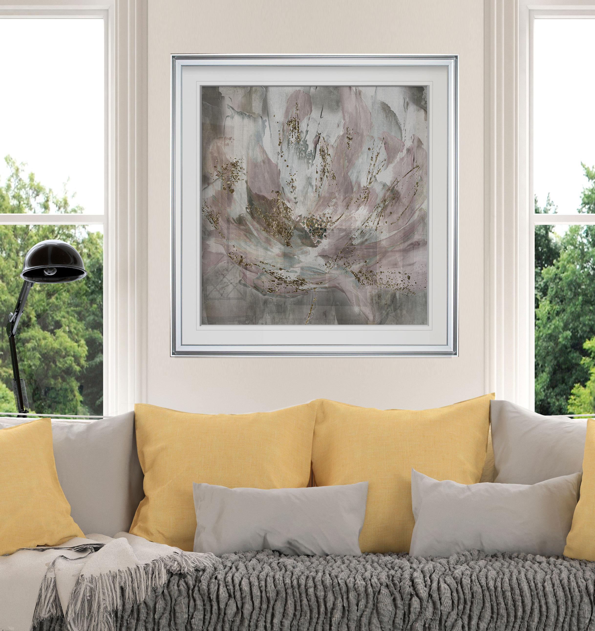 Ebern Designs 'Blush Flower Power' Framed Print | Wayfair