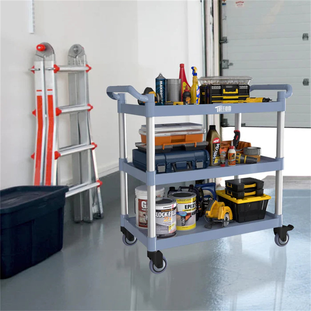 Winado 3 Tier Large 450Lbs Capacity Shelf Plastic Utility Cart With ...