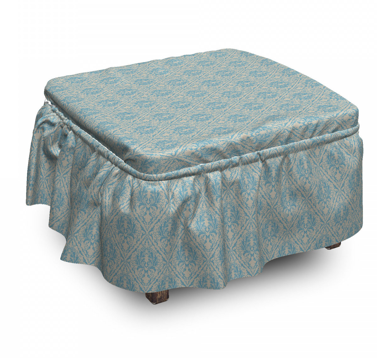 East Urban Home Scroll Ottoman Slipcover | Wayfair