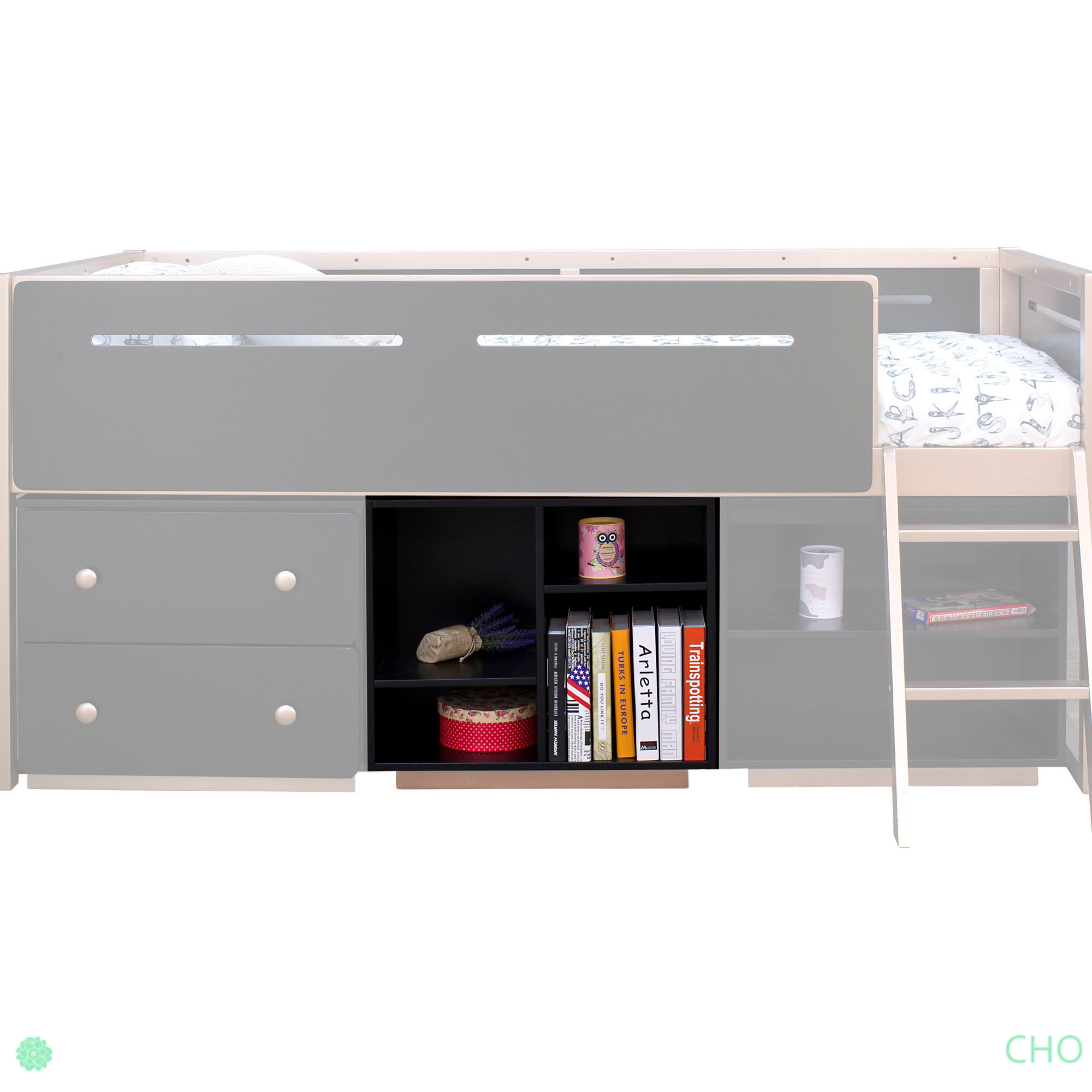 Mercer41 Black And Rose-Gold Bookshelf | Wayfair