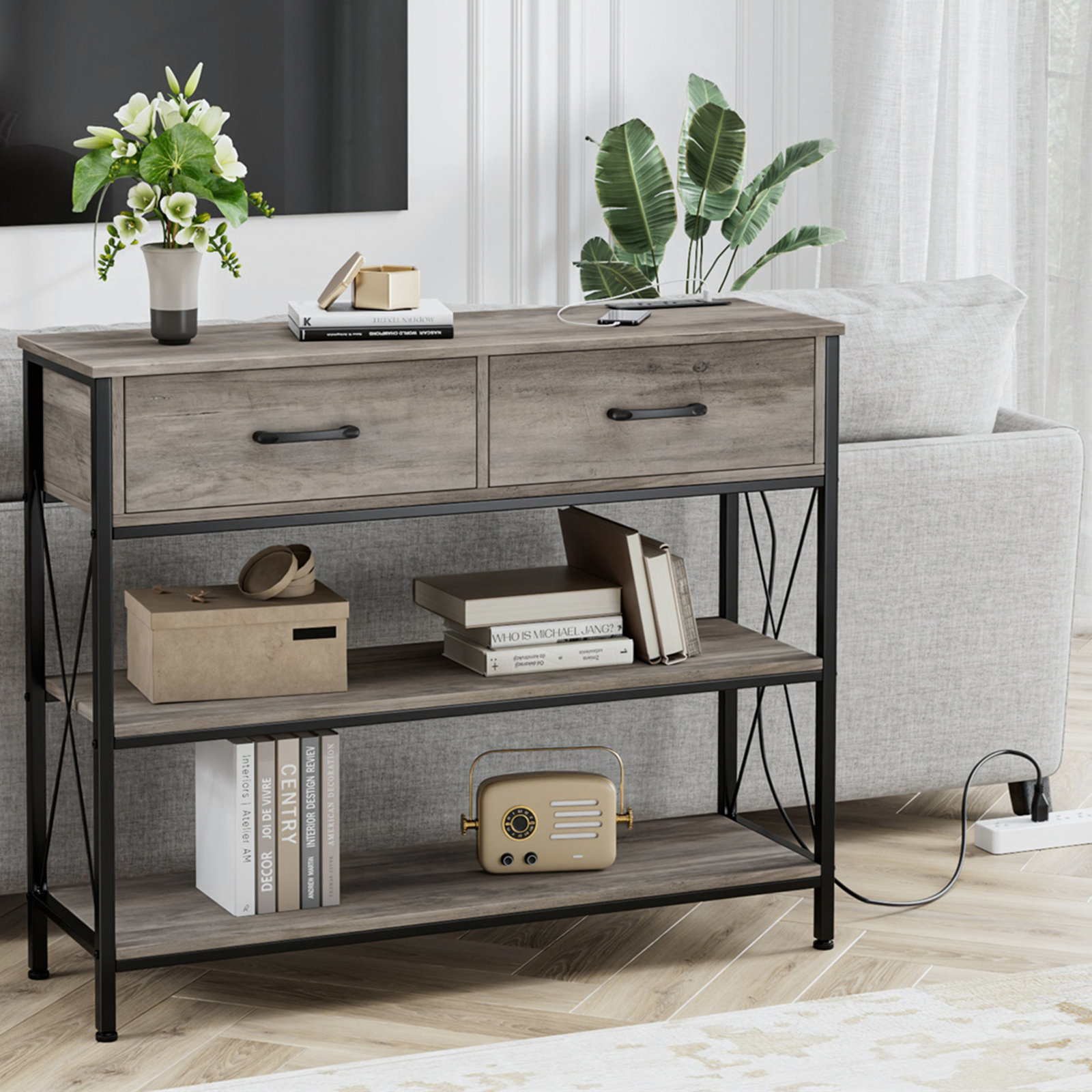 Wade Logan Console Besuglow avec ports et prises USB et avis - Wayfair ...