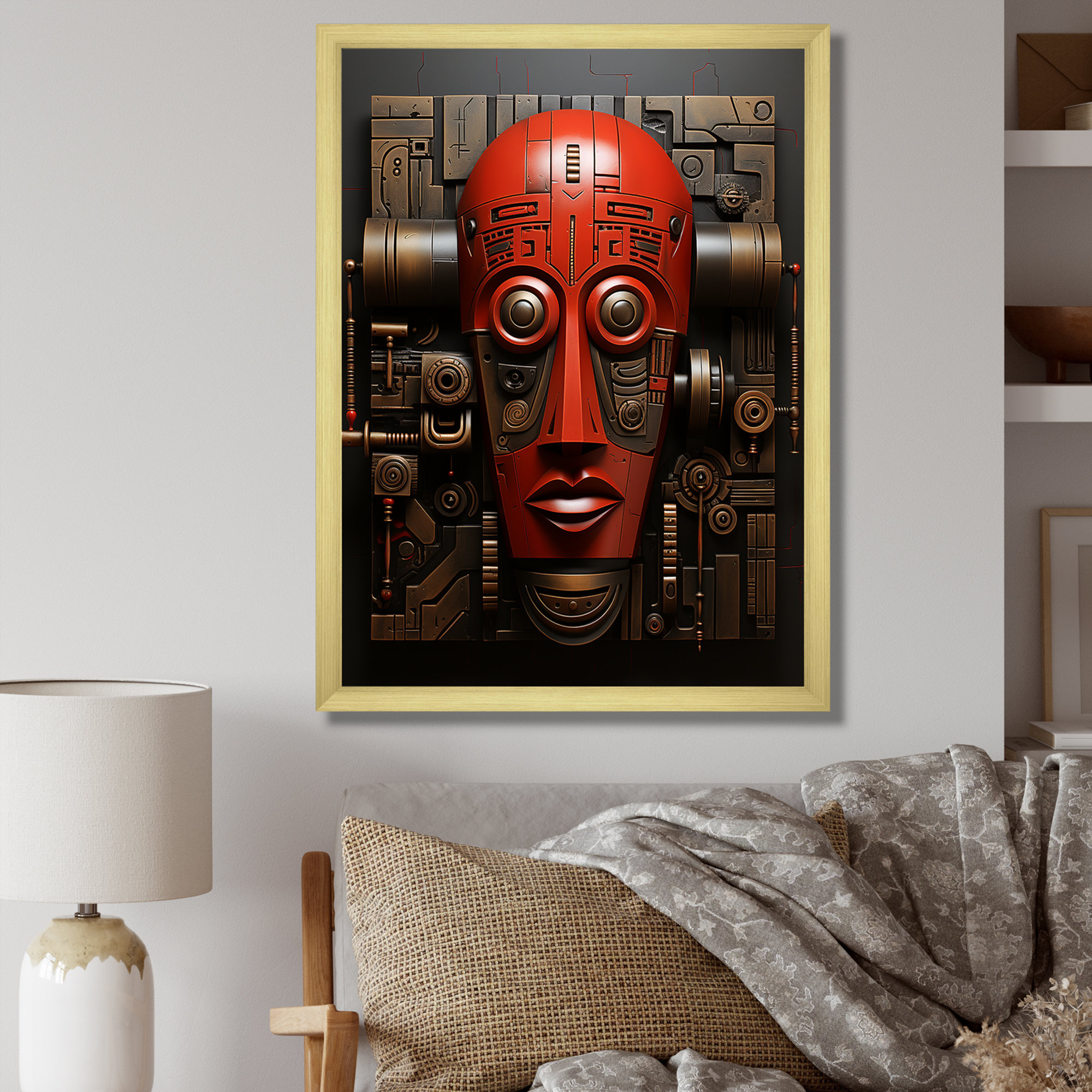 Dakota Fields Zulu Warrior African Mask 2 - African Mask Wall Art | Wayfair