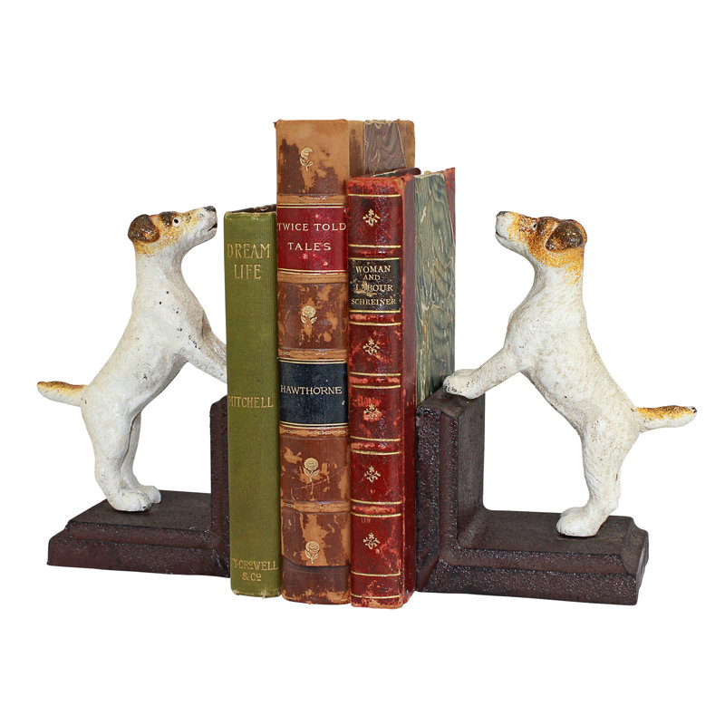 Design Toscano Jack Russell Terrier Dog Cast Iron Bookends & Reviews ...