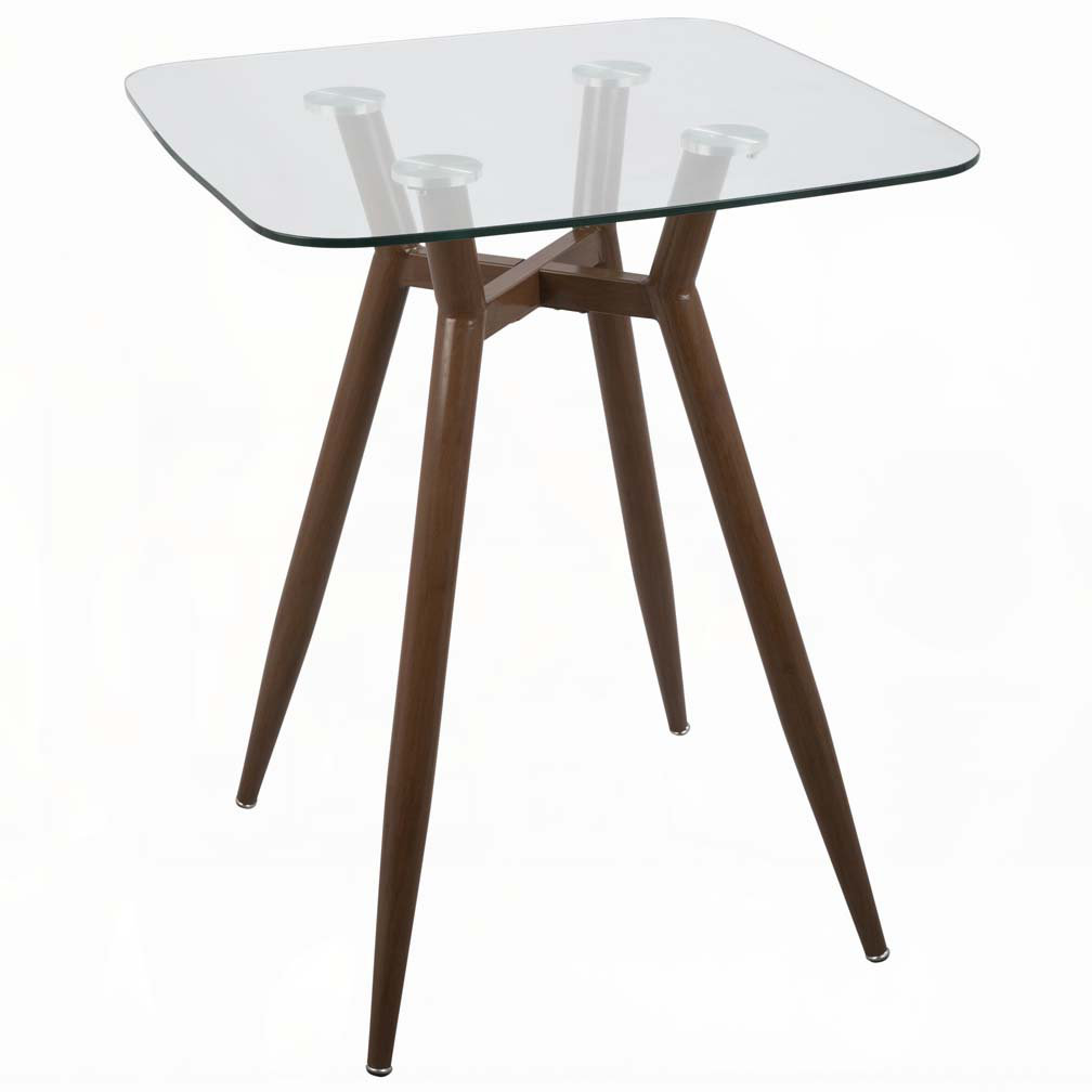 George Oliver Mid-Century Modern Square Counter Table with Metal Legs ...