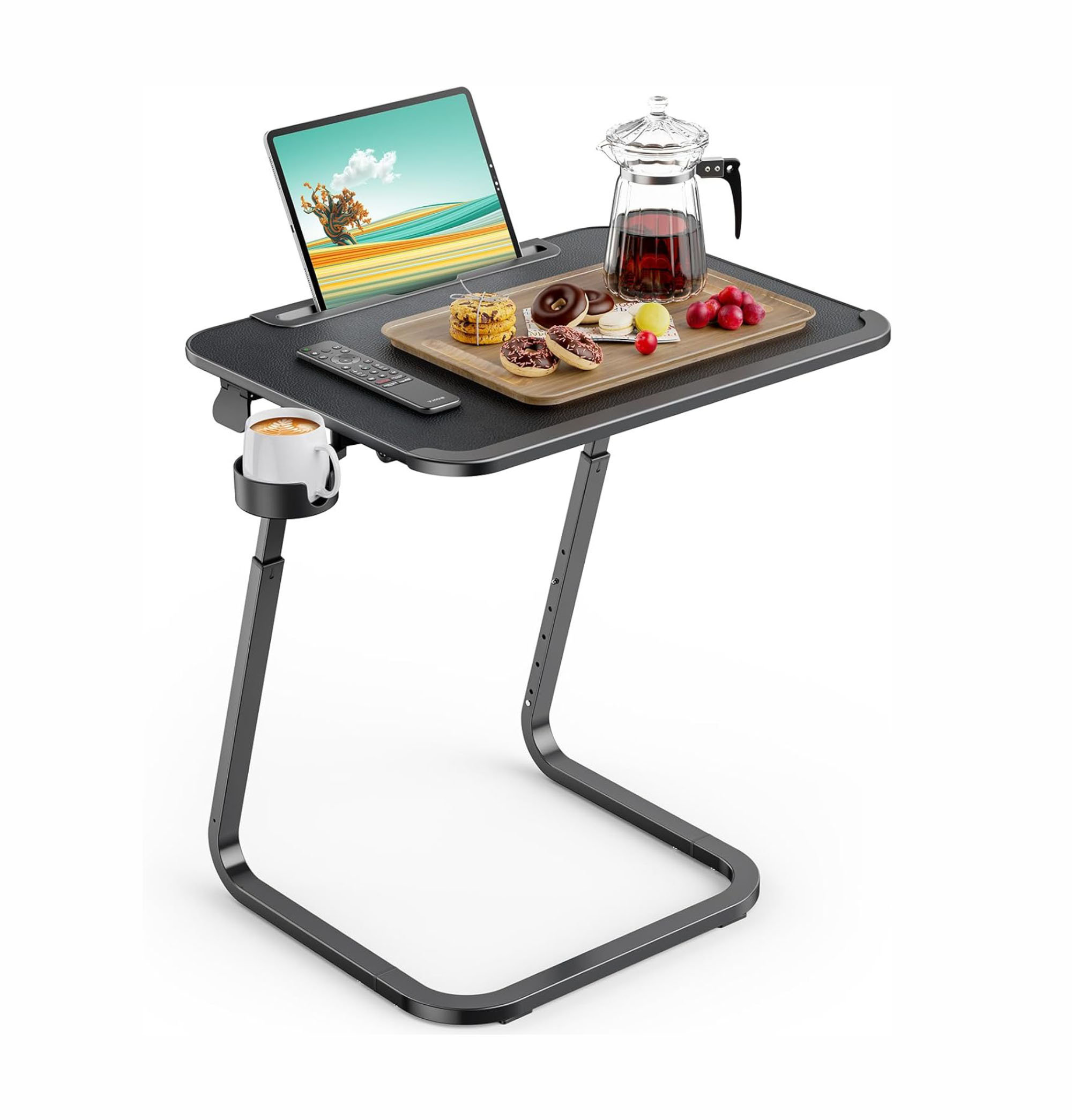 Hokku Designs Adjustable TV Tray Table, Extra Large TV Dinner Table ...