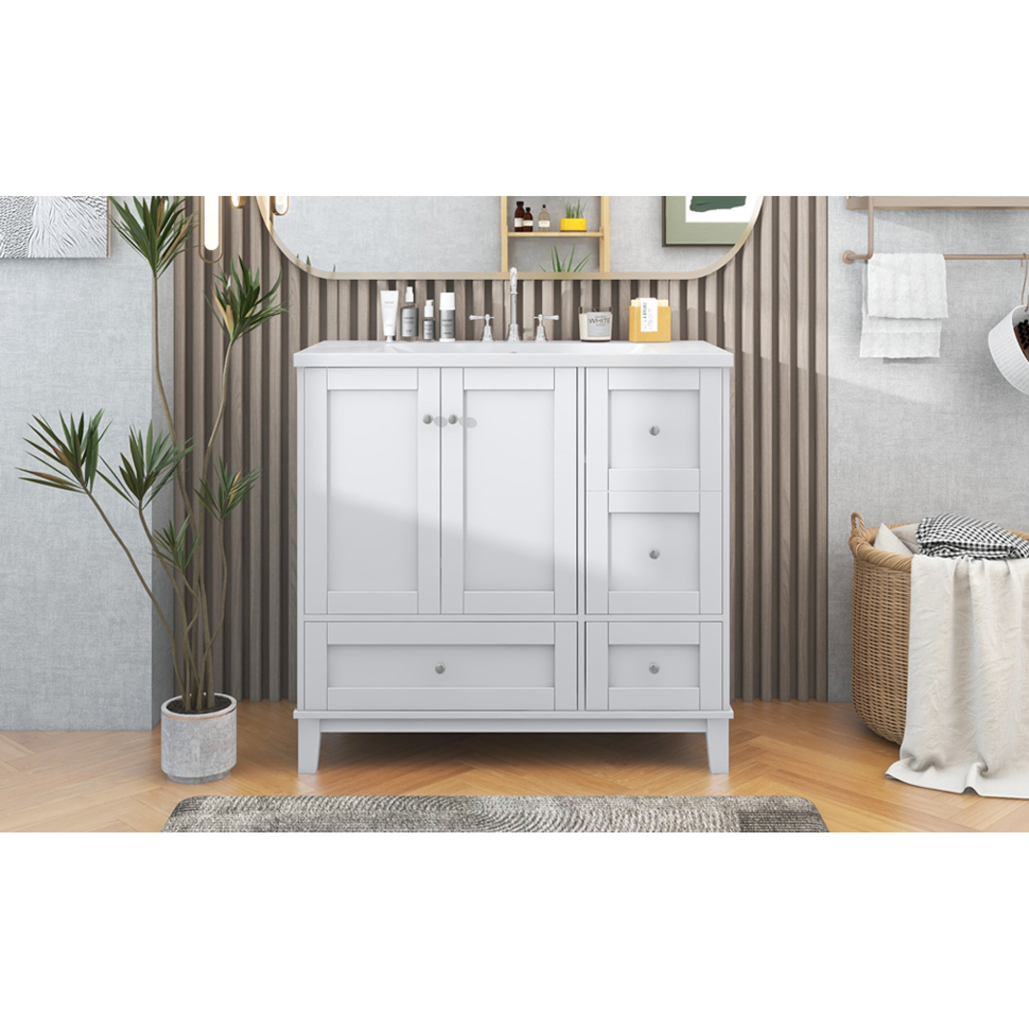 Winston Porter Khallia Bathroom Storage | Wayfair
