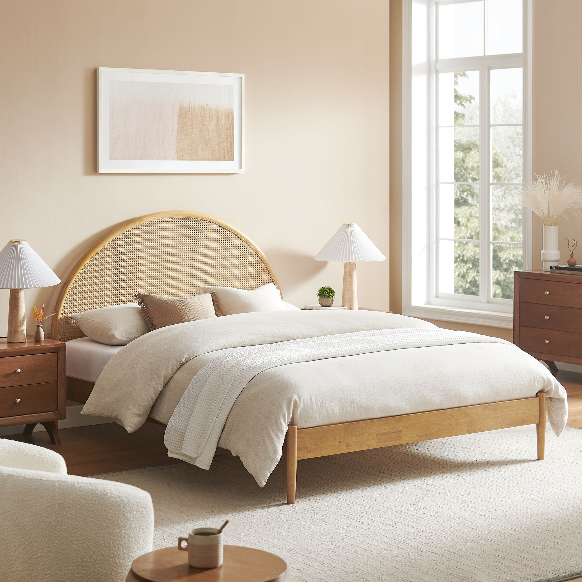 Modway Odette Queen Arched Rattan Cane Platform Bed - Wayfair Canada