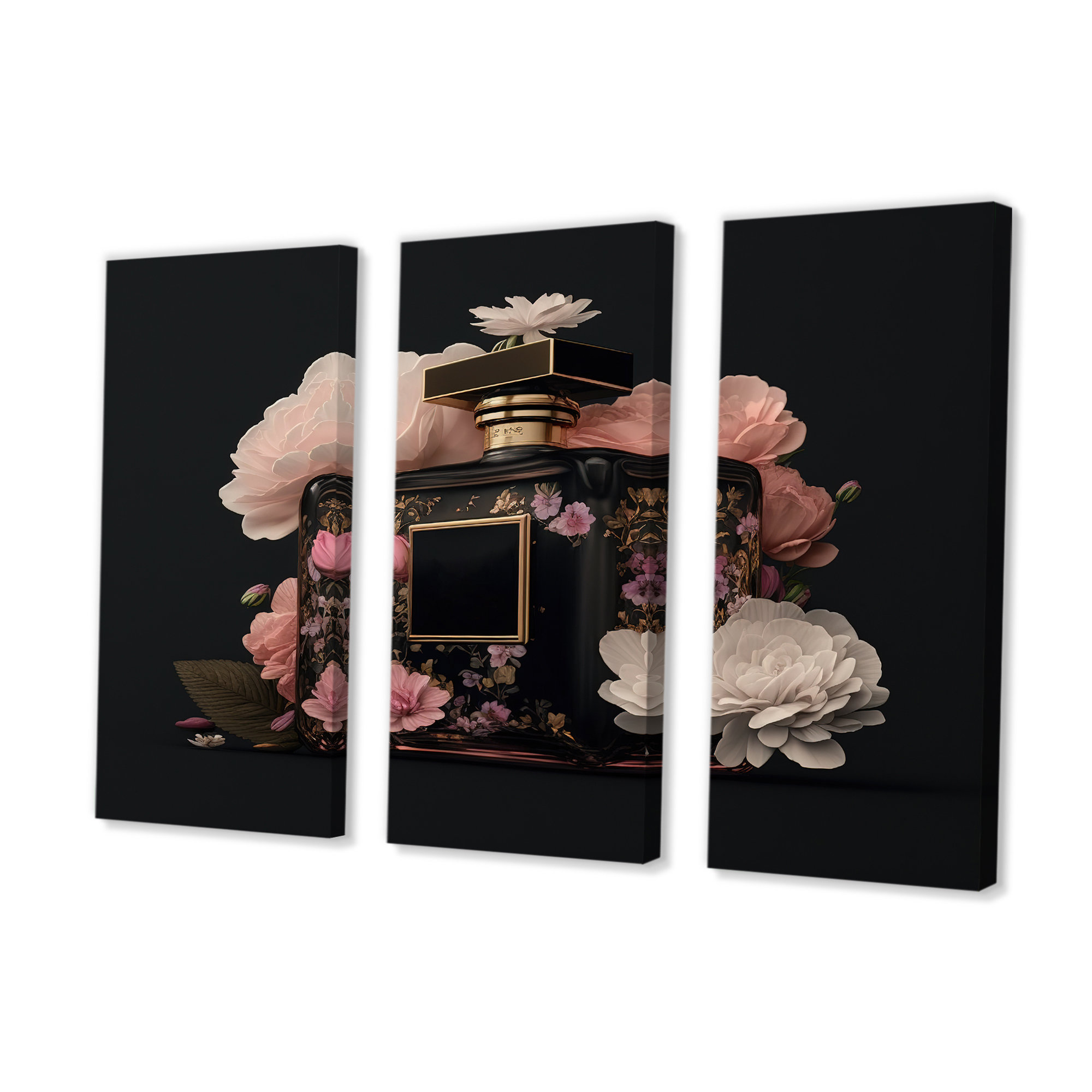 House of Hampton Elegant Floral Perfume Bottle II - Fashion Perfume ...