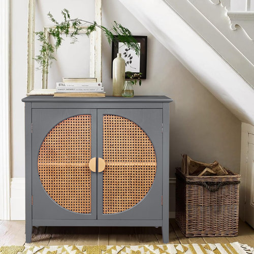 Bay Isle Home Aizaiah 31.5"W Rattan Buffet Cabinet Sideboards Storage ...