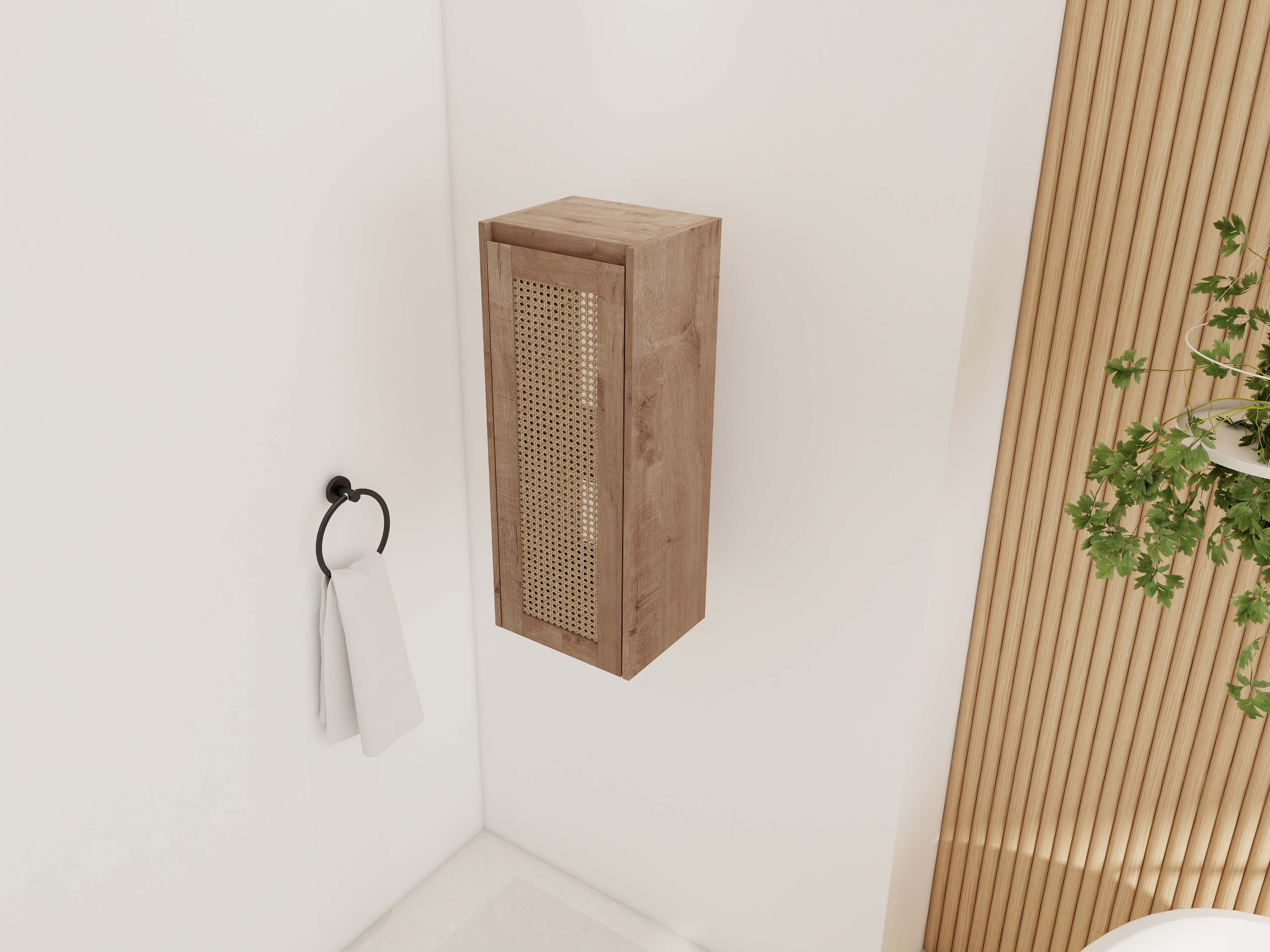 Rebrilliant 12" Bathroom Side Cabinet,Soft Close Doors,Float Mounting ...