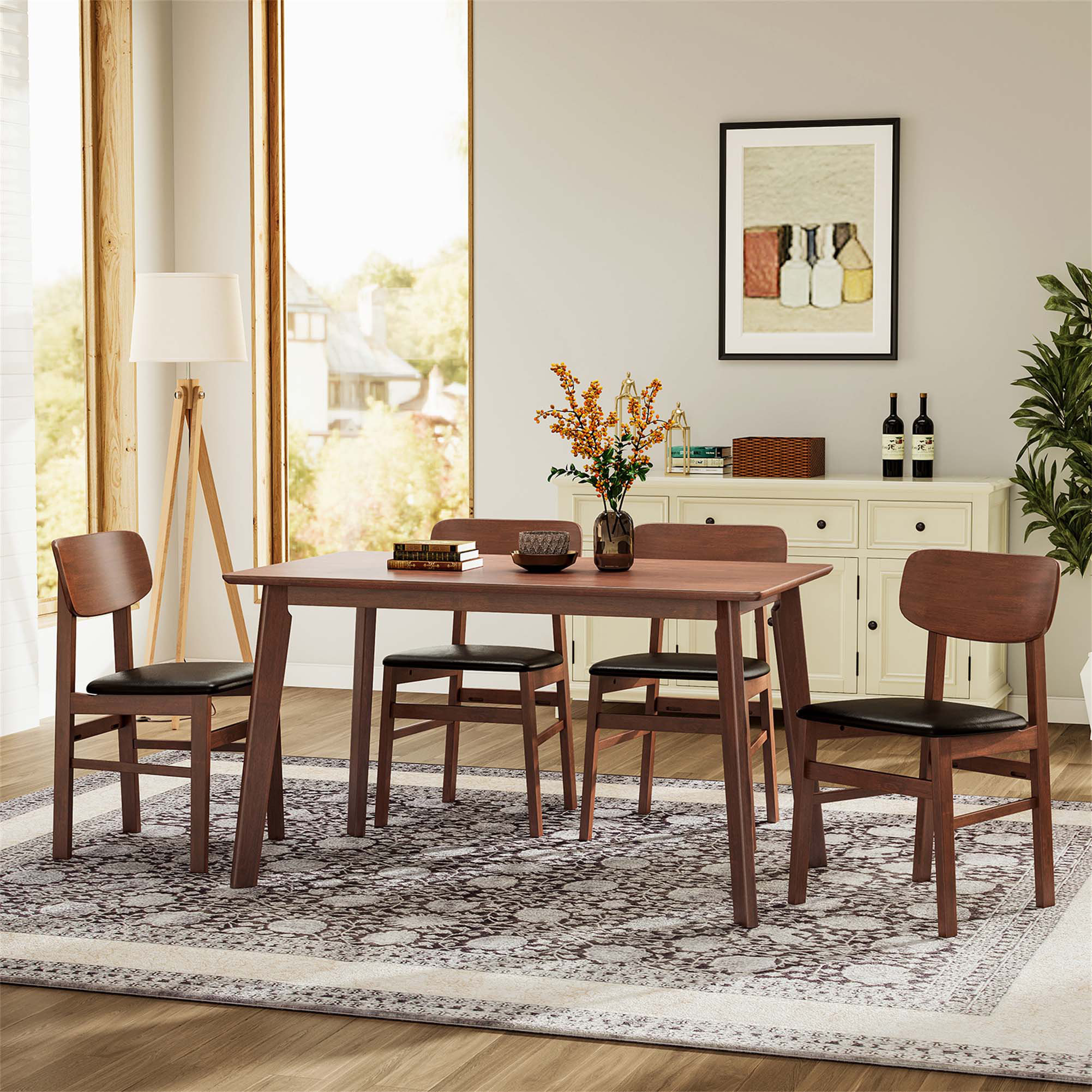 Ophelia & Co. Roberta 5 Pieces Dining Table Set 1 Dining Table And 4 ...