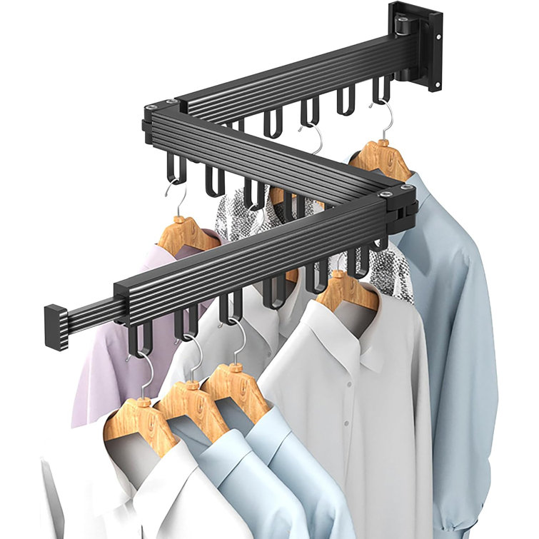Rebrilliant Foldable Wall-Mounted Drying Rack | Wayfair