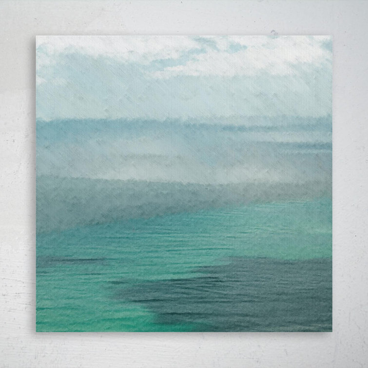 Highland Dunes Grey Ocean Water Under White Cloudy Sky - 1 Piece ...