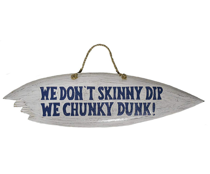 World Bazzar Hand Carved Wooden We Don't Skinny Dip We Chunky Dunk ...