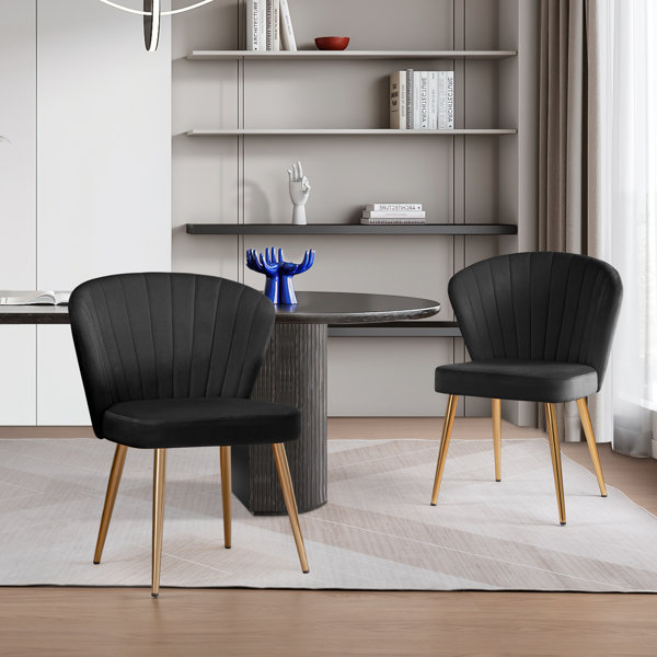 Mercer41 Velvet Upholstered Back Side Chair | Wayfair