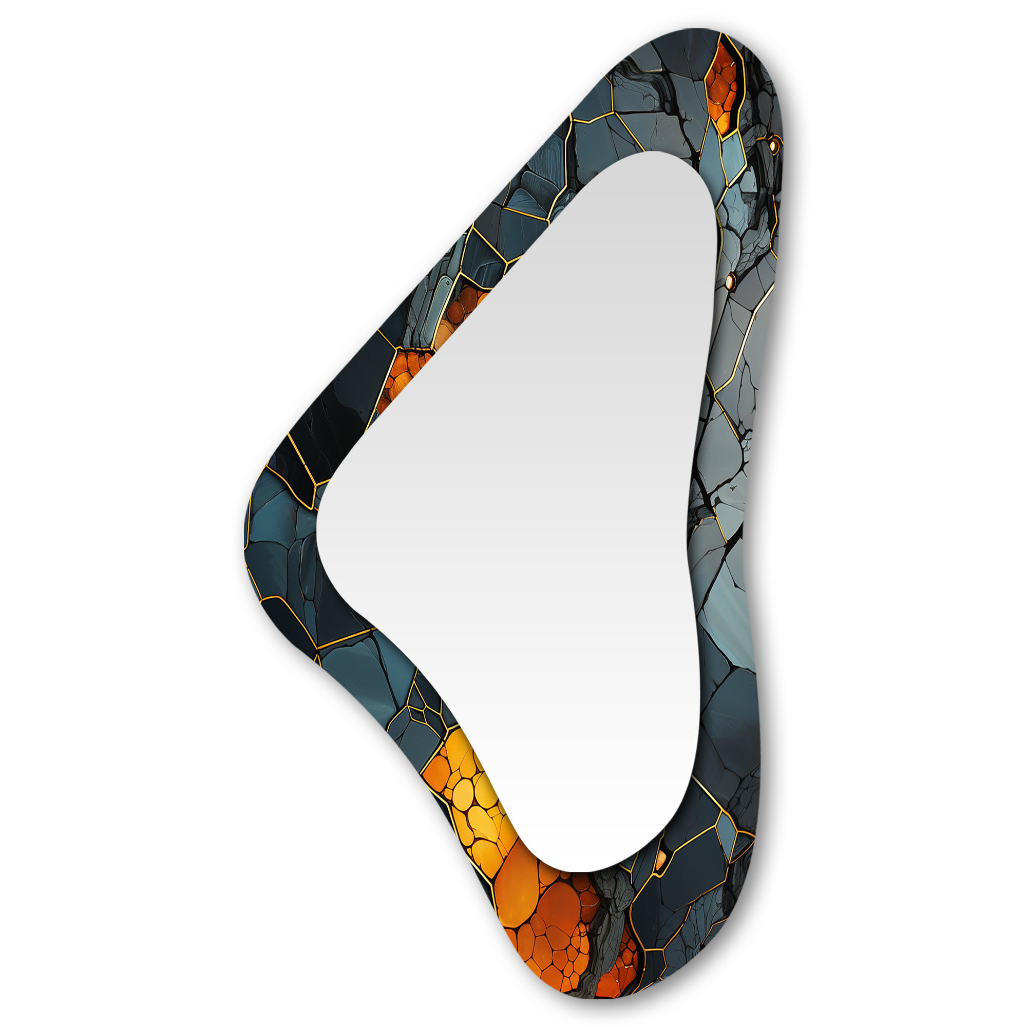 Ivy Bronx Marble Yellow And Black Elegance II - Abstract 3D Shapes ...