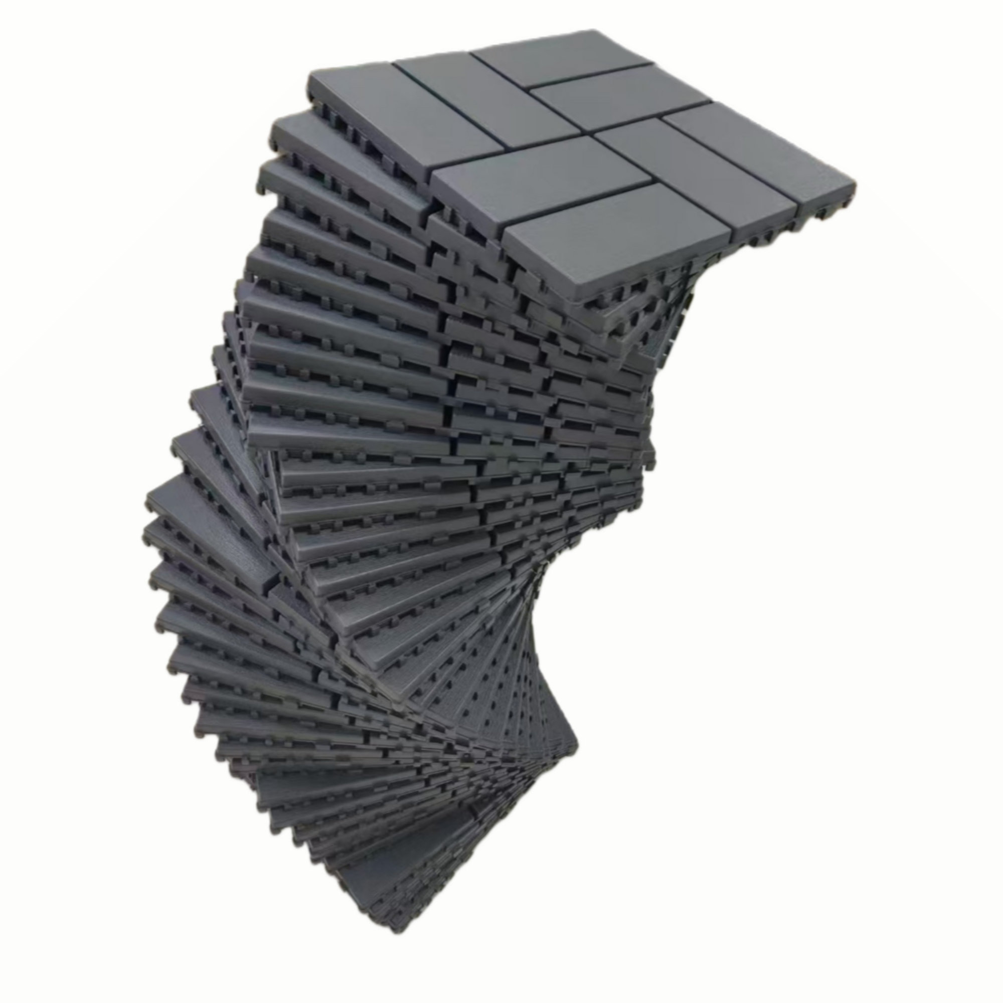 Go Peak Track Plastic Interlocking Deck Tiles, 36-Pack, 12"X12 ...