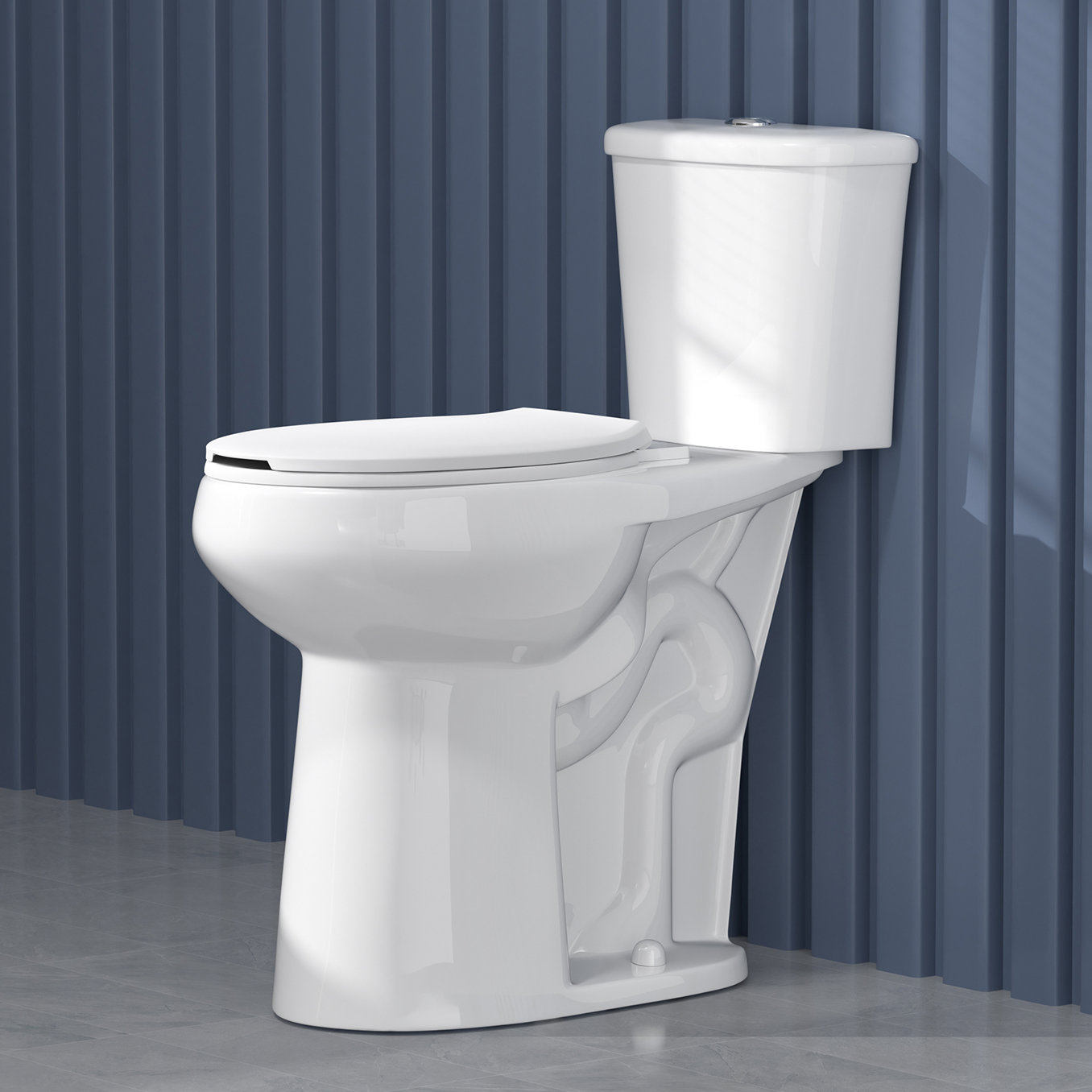 SUPERFLO 21" Tall Toilet, Extra Tall Powerful Flush Toilets with Soft ...