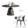 ALLNICEDT Modern Round Microlite Stone Dining Table Sets | Wayfair