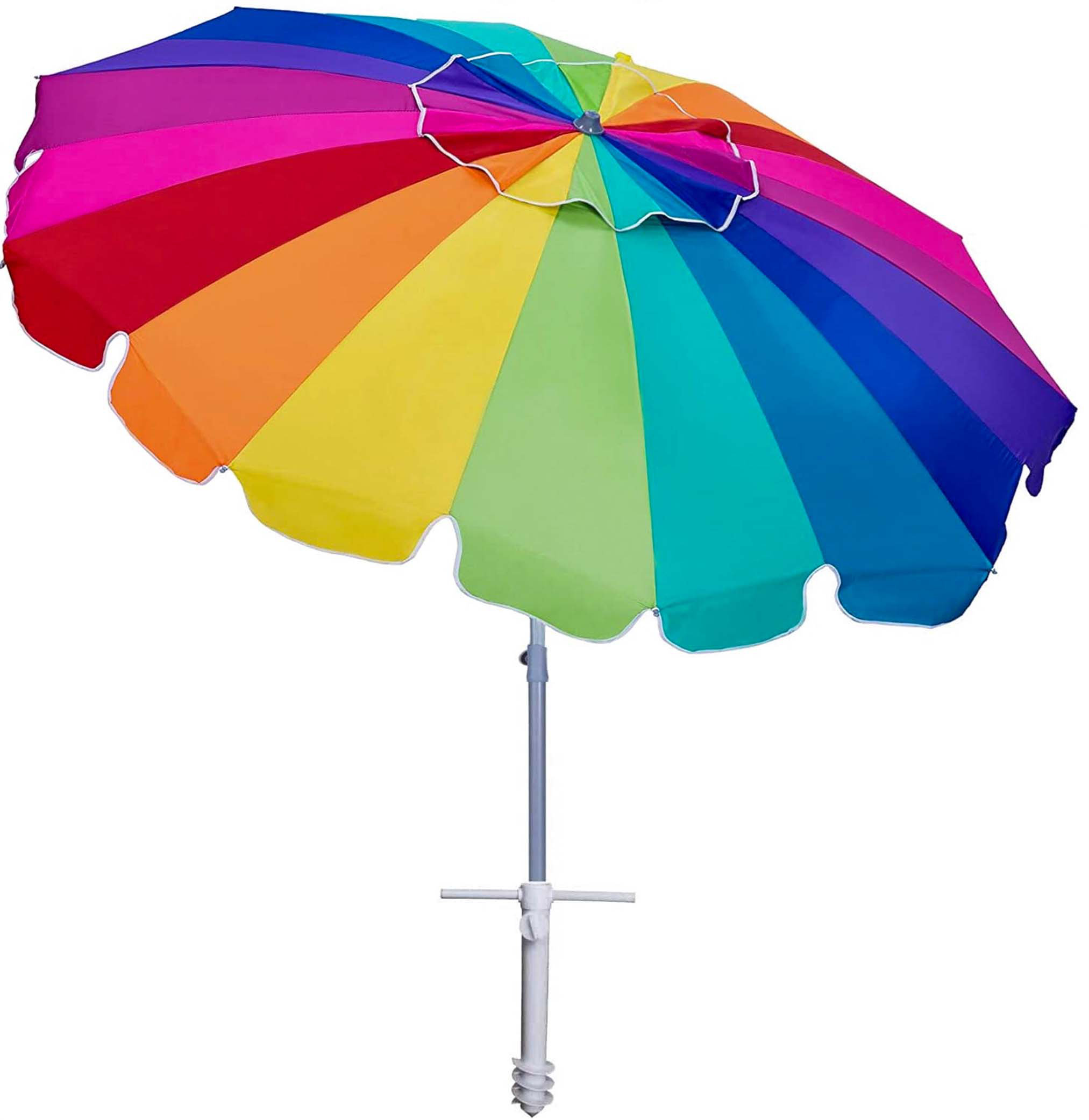 Dovecove Beach Umbrella With Sand Anchor, Tilt Sun Shelter And Carry ...