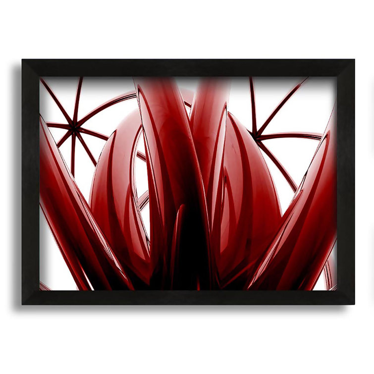 Brayden Studio Two Sides Red - Single Picture Frame Print on Canvas ...
