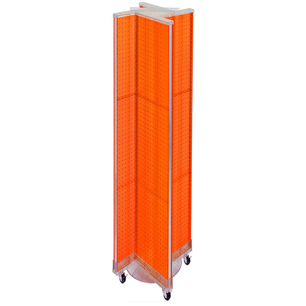 Azar Displays Pinwheel Pegboard Floor Display on Wheeled Base. Panel ...