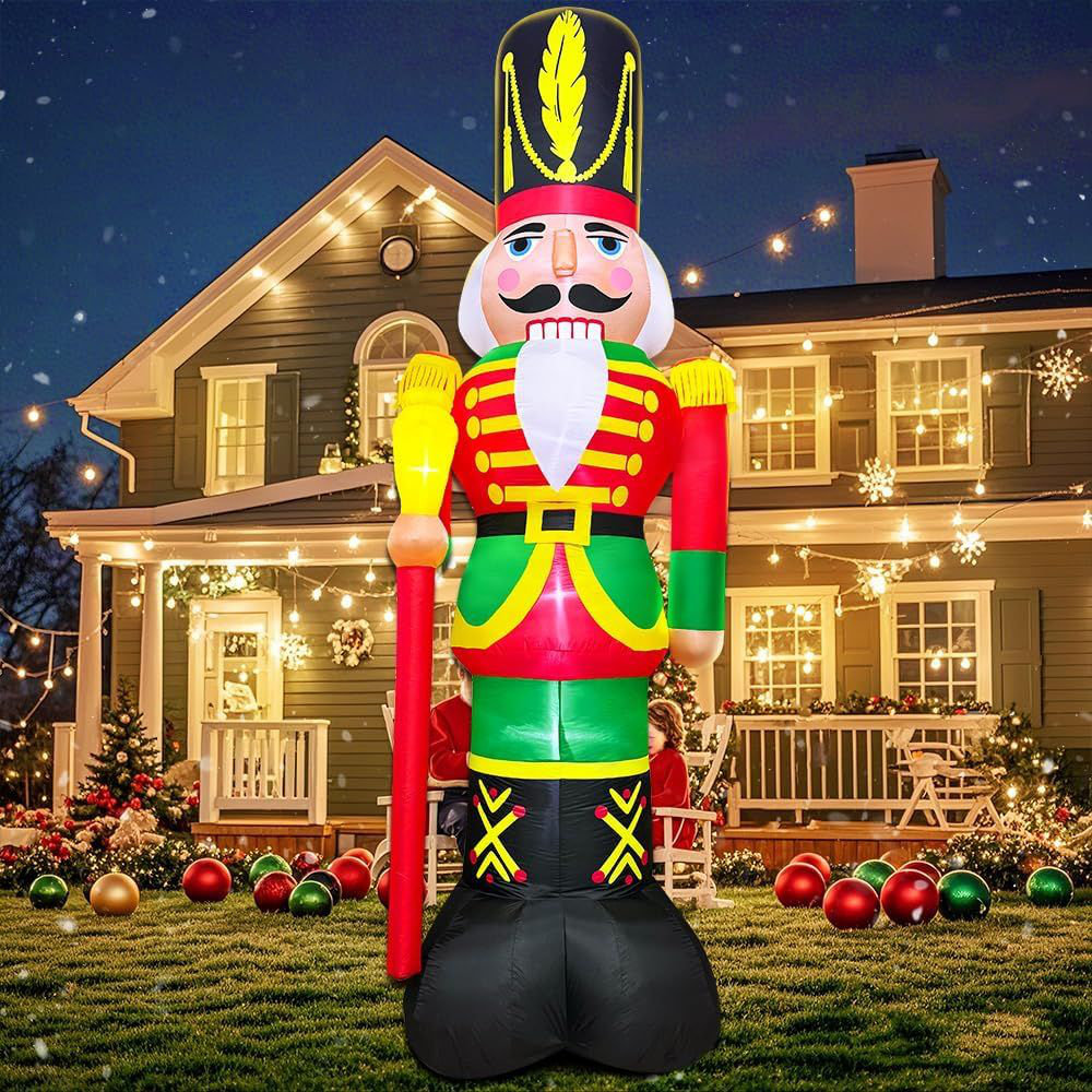 The Holiday Aisle® 12FT Giant Christmas Inflatable Soldier Nutcracker ...