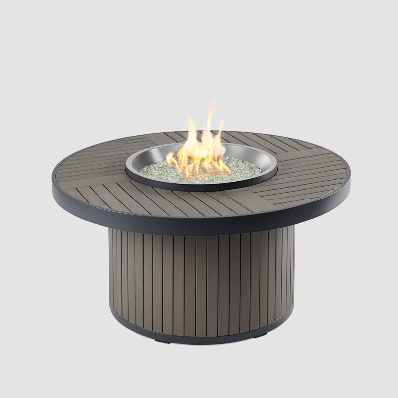The Outdoor GreatRoom Company Kenwood Round Gas Fire Pit Table | Wayfair