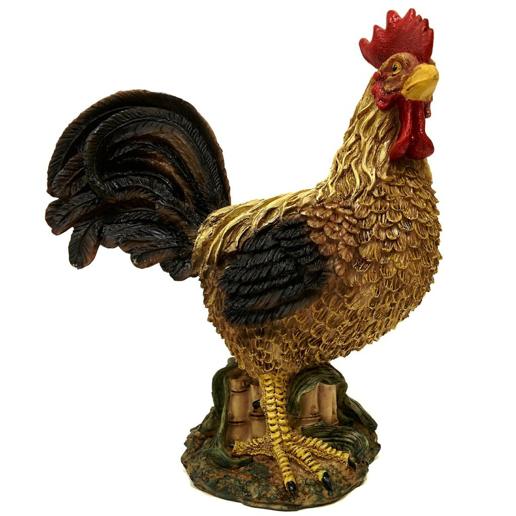 August Grove® Delao Rooster Figurine | Wayfair