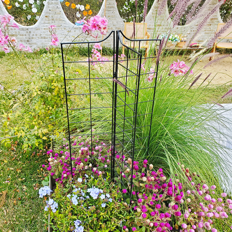 Arlmont & Co. 3-panel Folding Garden Trellis 45.3" H X 9.6" W | Wayfair