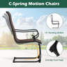 Red Barrel Studio® 2 PCS Patio Chairs C-Spring Motion Chairs with Quick ...
