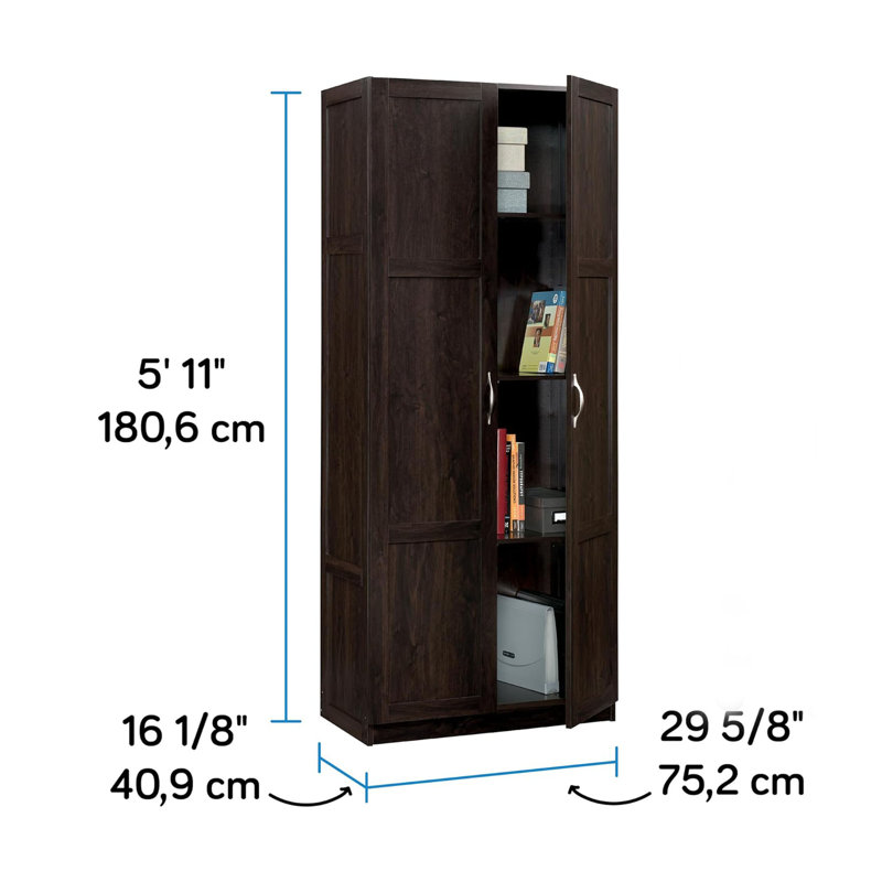 Red Barrel Studio® Storage Cabinet And Pantry Cabinets, Cherry Finish ...