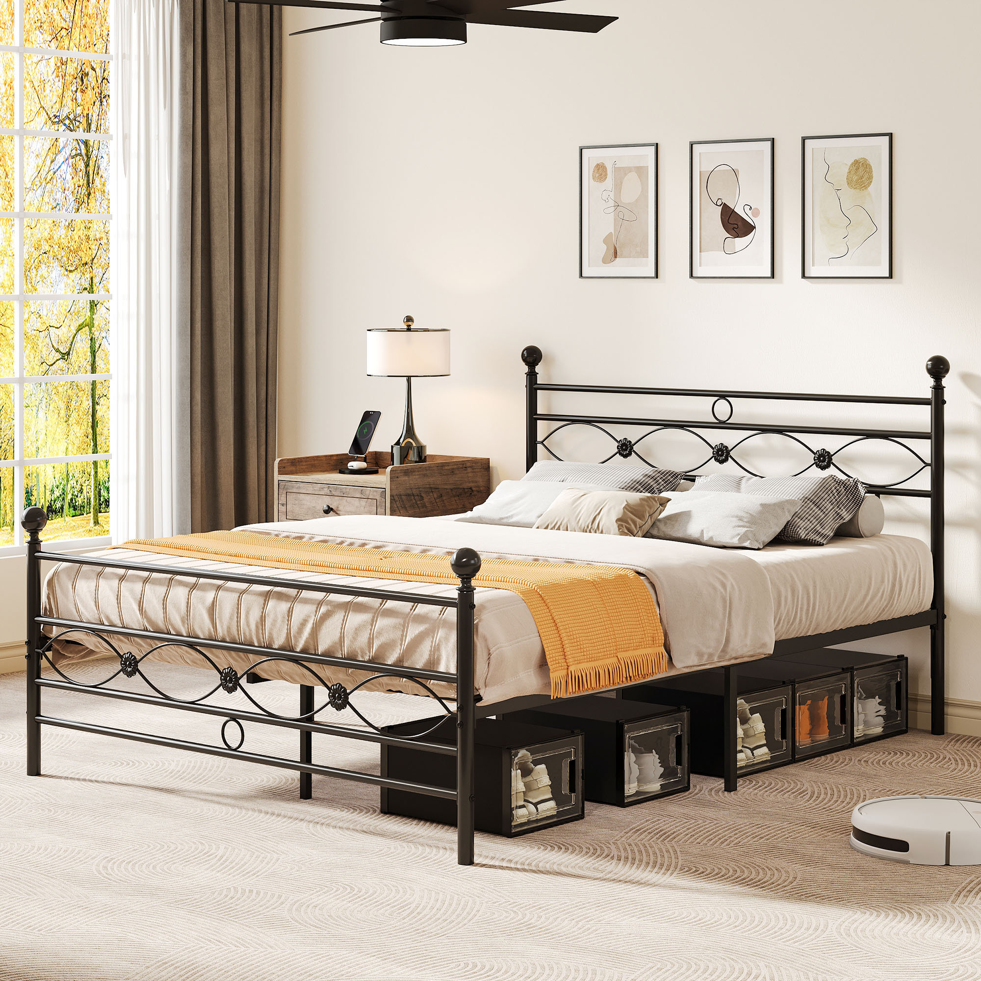 Lark Manor Arriella Metal Platform Bed No Box Spring Needed And Reviews