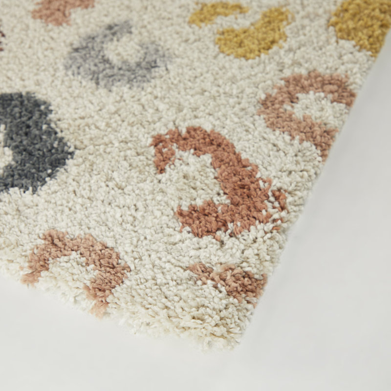 Orren Ellis Farthin Rainbow Colored Animal Print Shag Area Rug | Wayfair