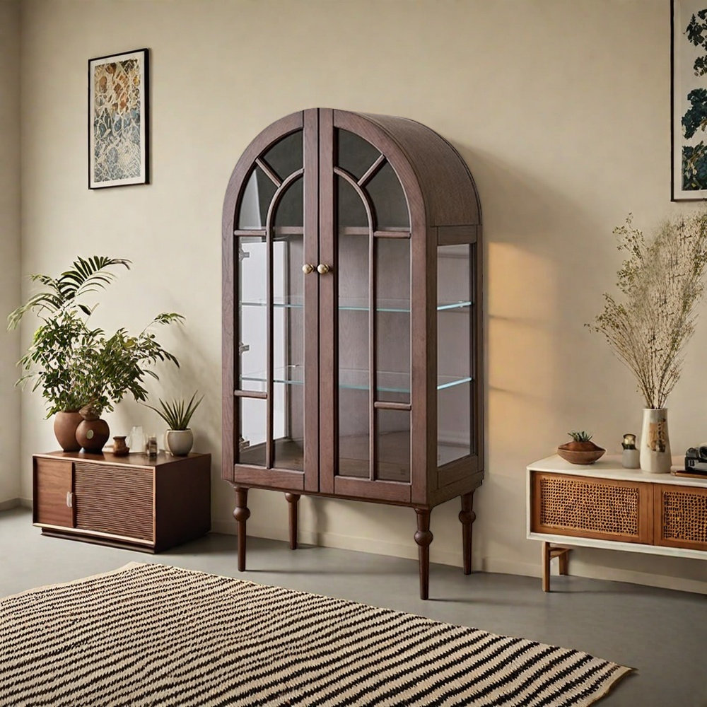 Kaoloupin French Style Vintage Glass Bookcase - Wayfair Canada