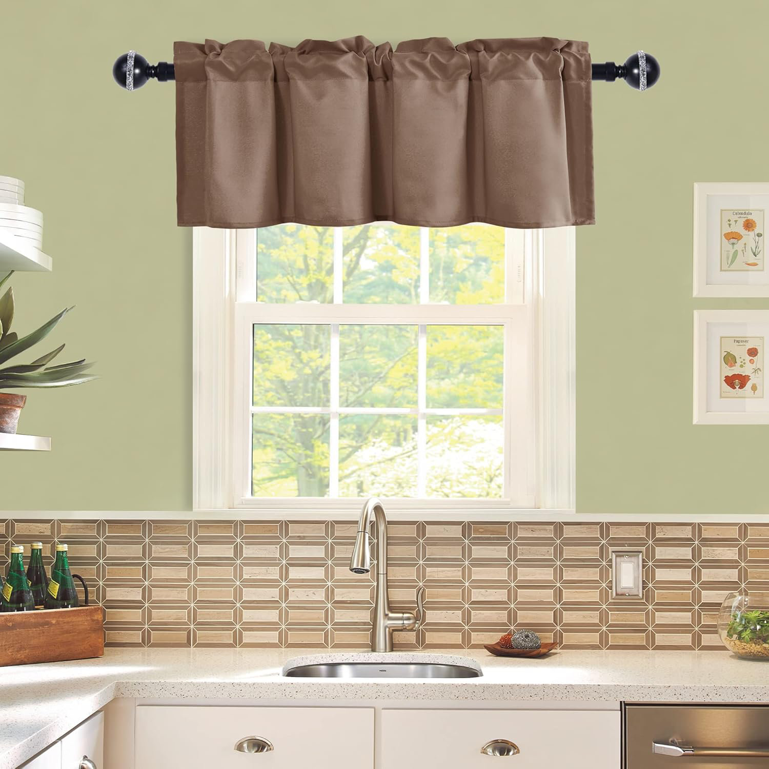 RAPTIZ Valance Curtains For Kitchen Window Valances For Living Room ...