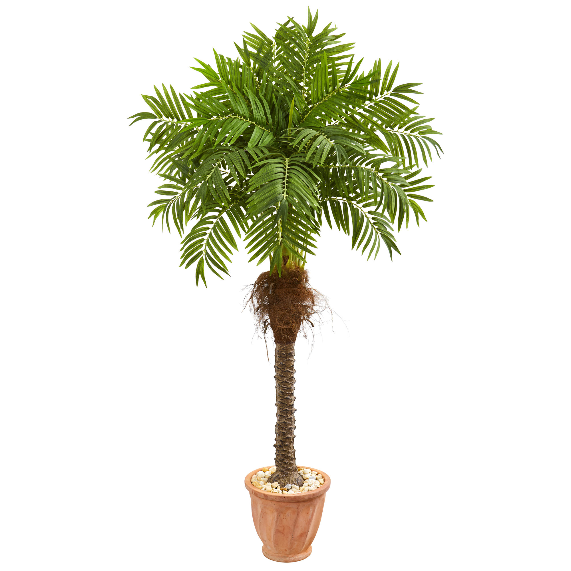Bayou Breeze 68'' Faux Palm Tree in Terracotta Pot | Wayfair