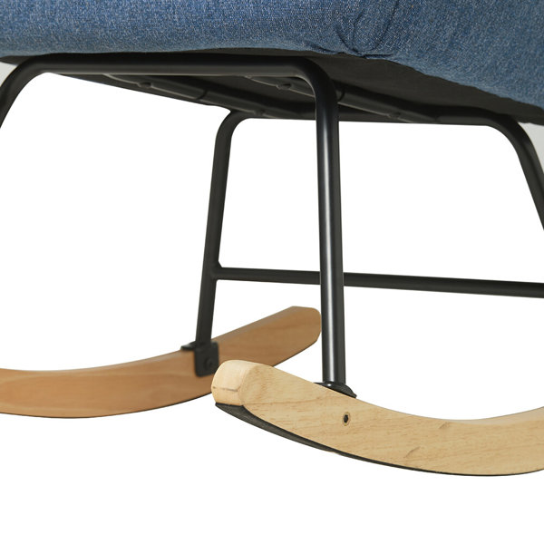 Latitude Run® Mckinli Rocking Chair Upholstered Glider Rocker Accent ...