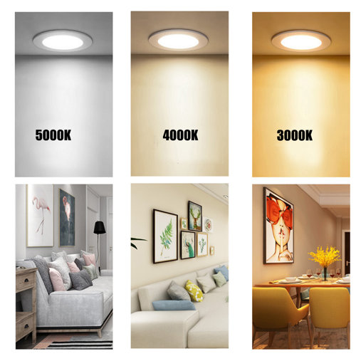 WYZM 6in Color Adjustable LED Recessed Downlight 6 Pack | Wayfair