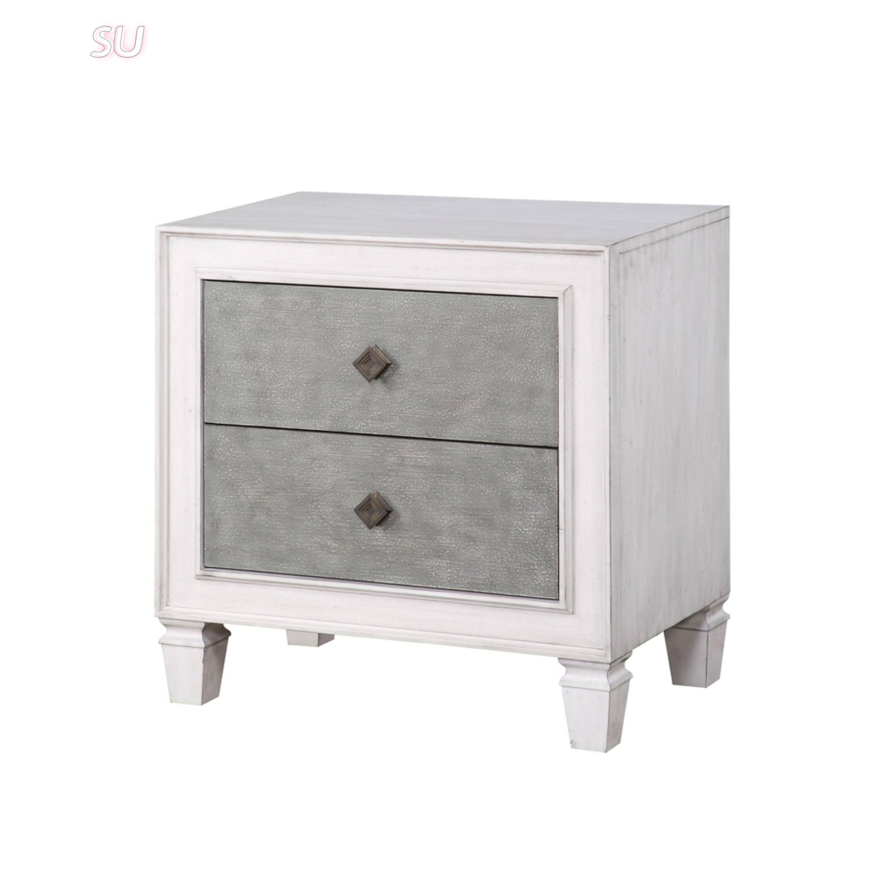 Bay Isle Home™ Katia Rustic Night Stand With Full-Extension Drawers And ...